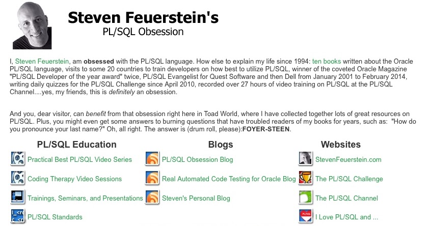 Obsessed with Oracle PL/SQL