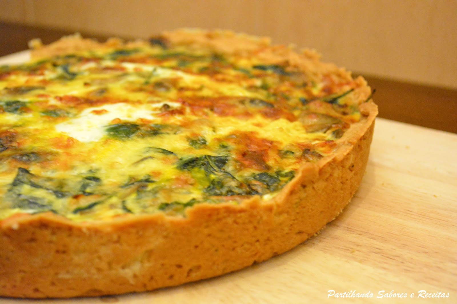 Partilhando Sabores e Receitas: Quiche de Cogumelos e Espinafres