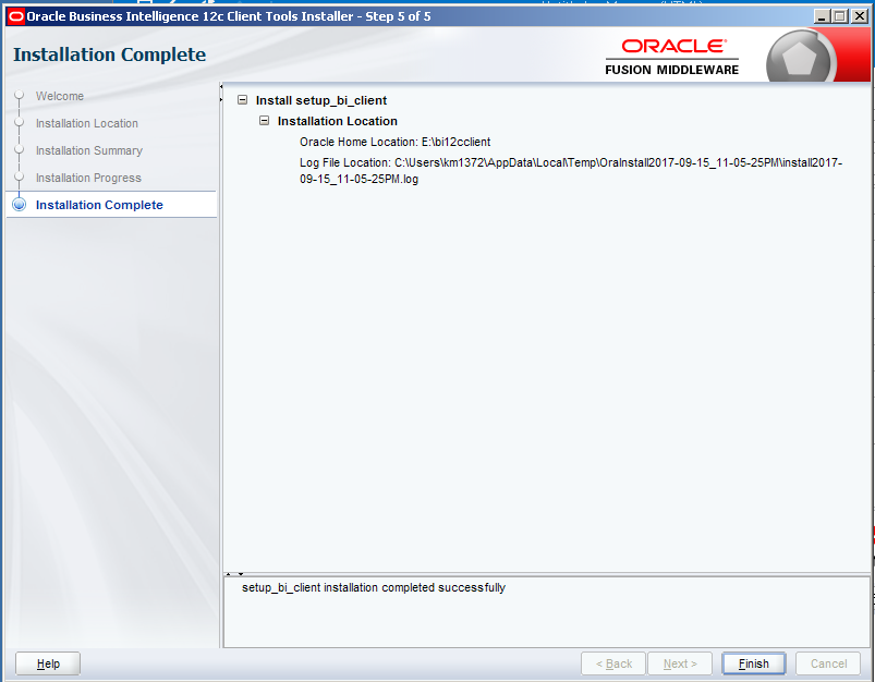 OBIEE 12C Client Installation and Configuration