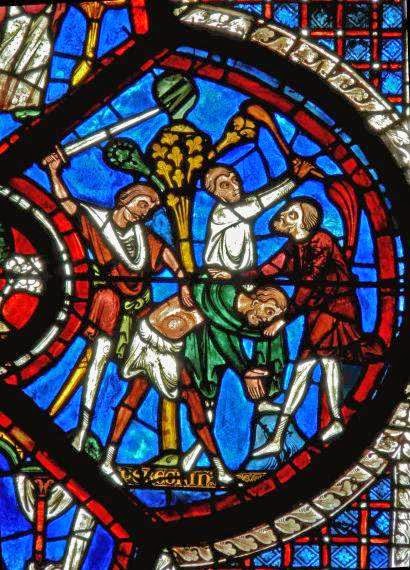 Chartres Cathedral Stained Glass Good Samaritan