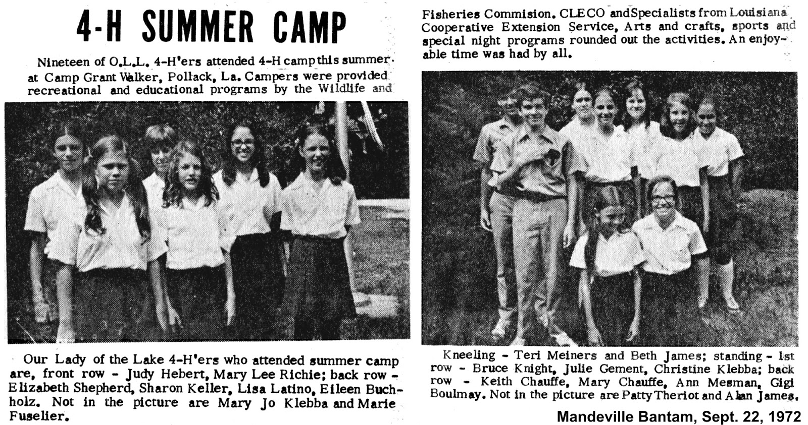 Tammany Family: Summer Camp 1972