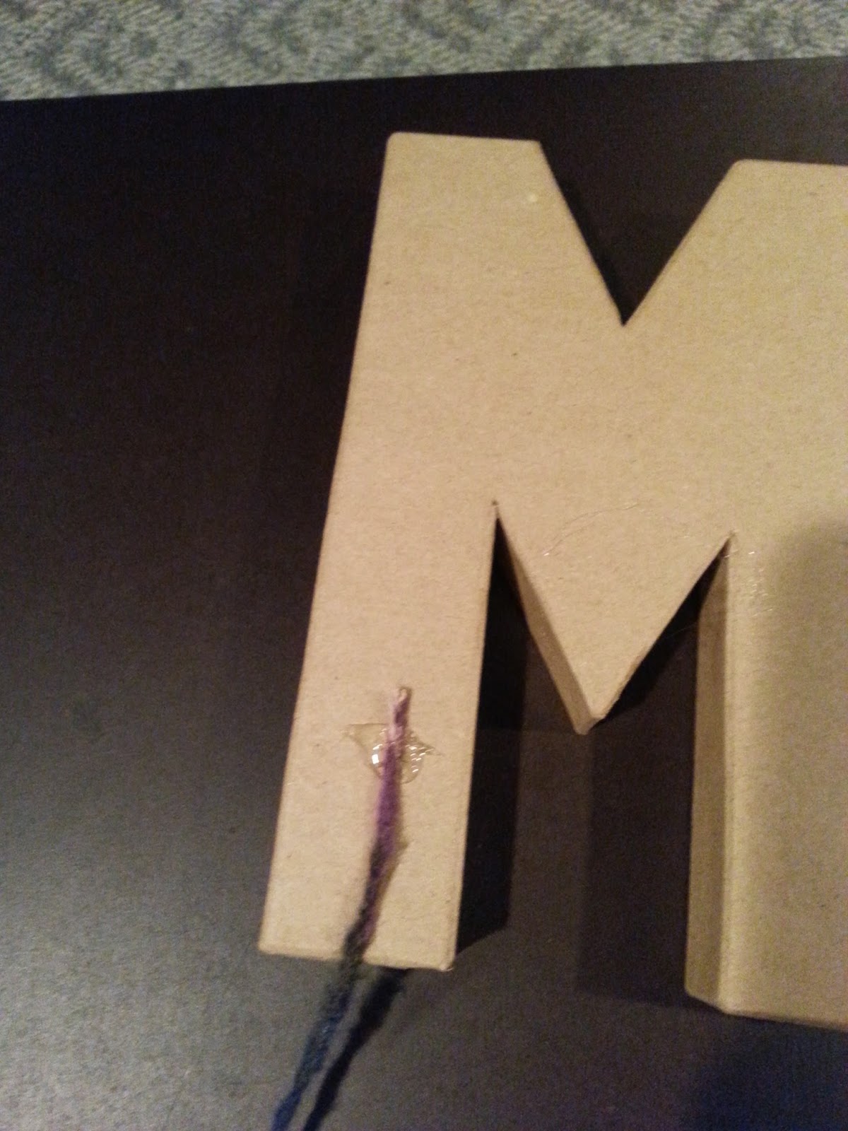 Framing Cali: DIY Yarn Wrapped Letter