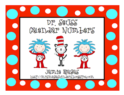 Classroom Freebies Too: Dr. Seuss Calendar Numbers