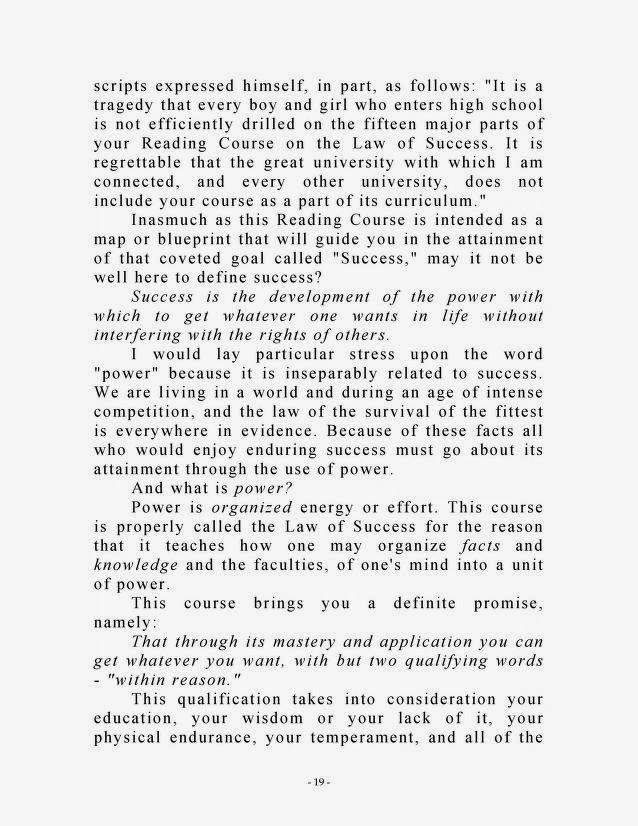 MUST DO IT YOURSELF: Lesson 2 A Definite Chief Aim (The Law of Success)