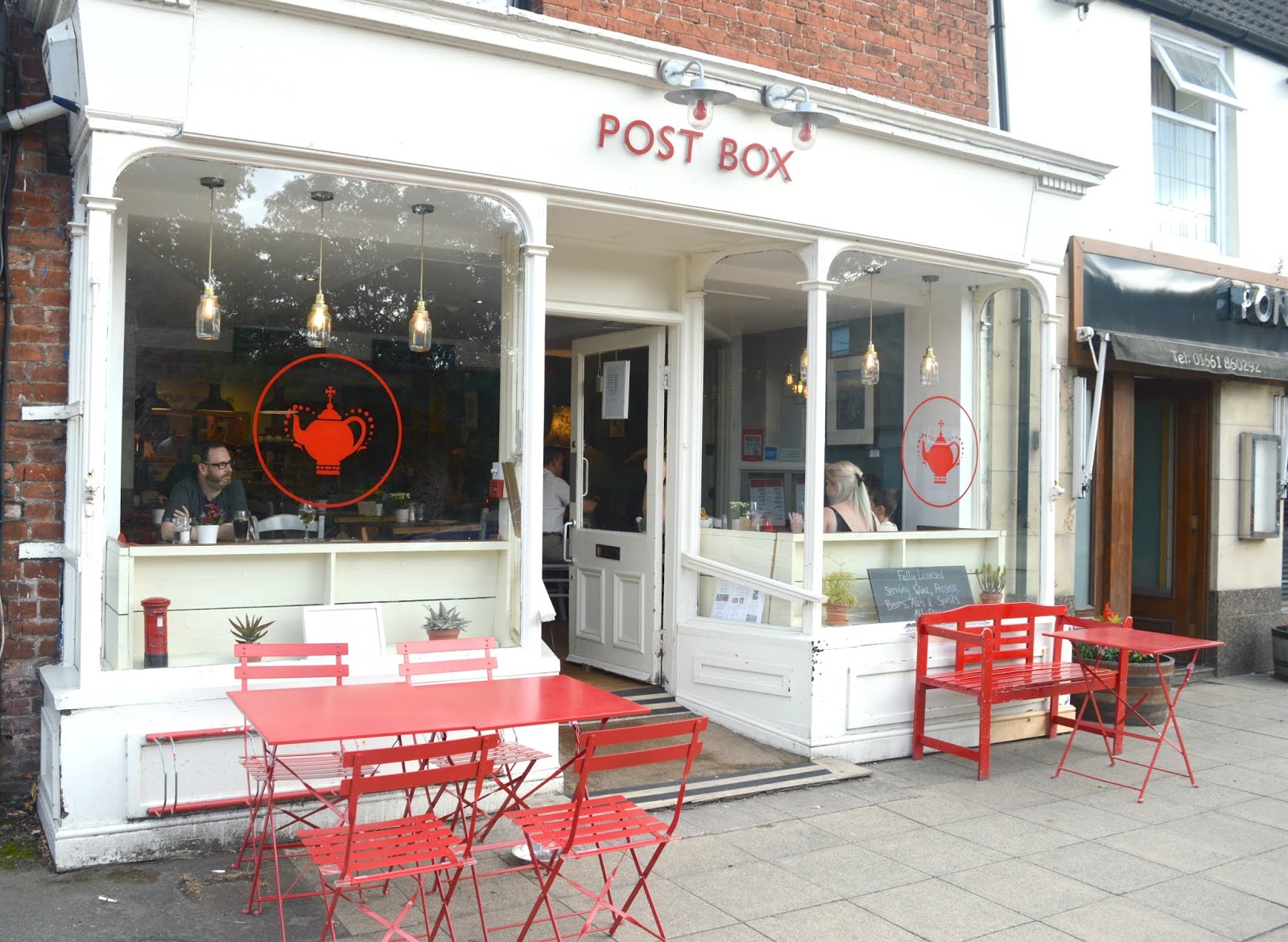 The Night Cafe at the Post Box, Ponteland | New Girl in Toon