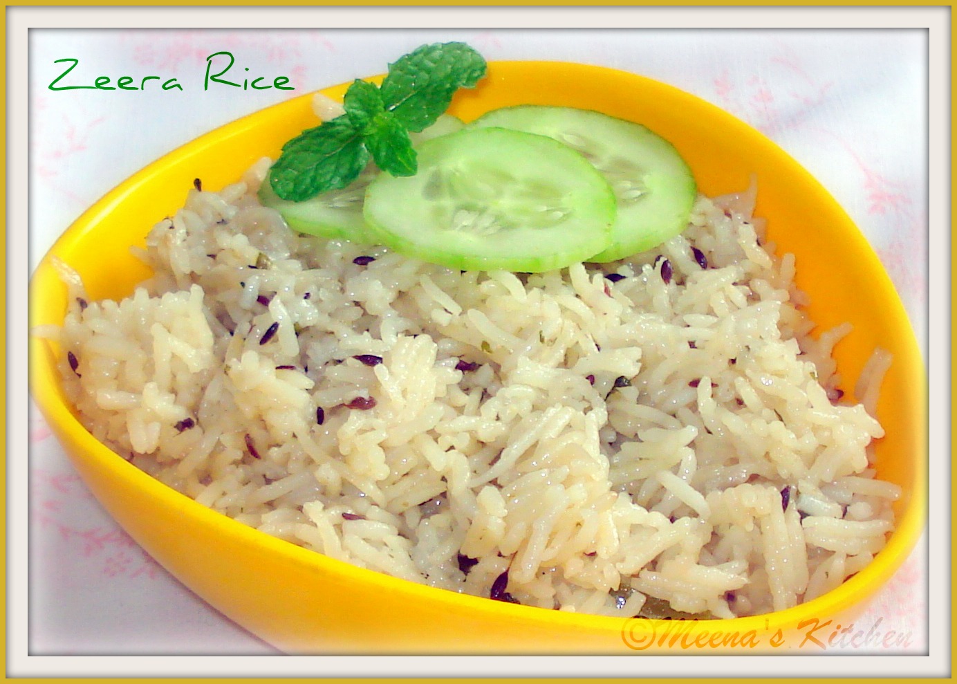 Zeera Rice - Quick n Nutricious..