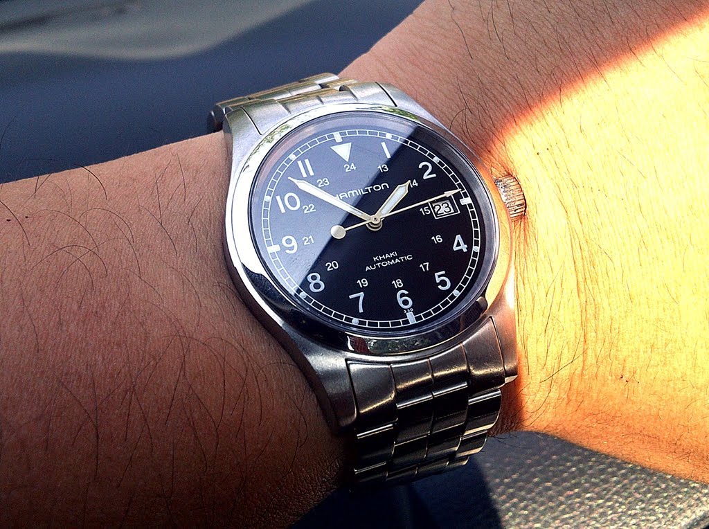 hamilton khaki field steel bracelet