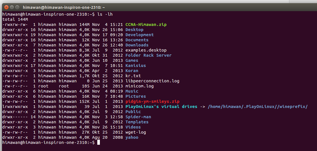 Cara melihat isi folder di terminal pada Ubuntu Server - Perintah Dasar ...