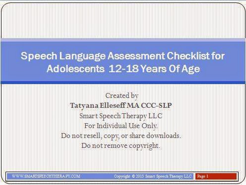 Figuratively Speeching SLP: Product review: Speech Language Assessment ...