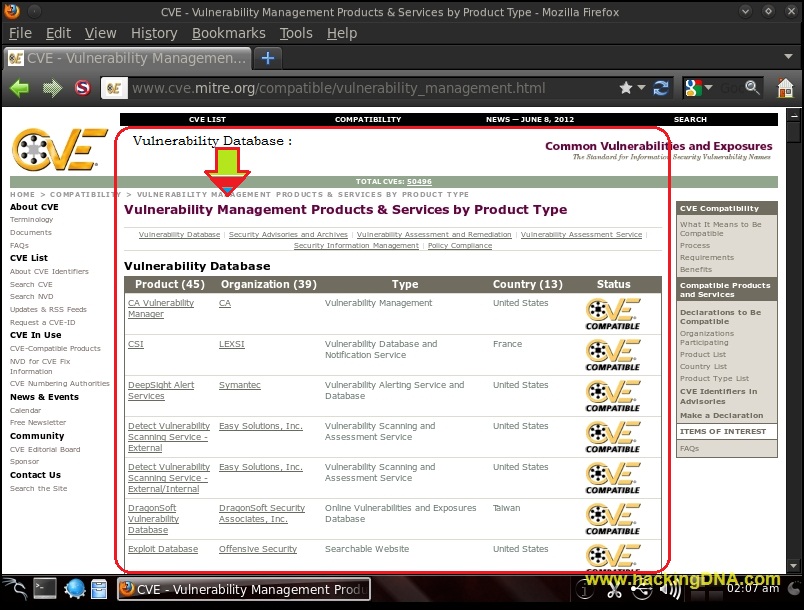 HackingDNA: mitre-cve on backtrack 5