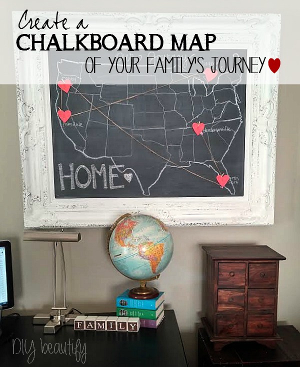 Chalkboard Map - DIY Beautify - Creating Beauty at Home