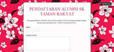 Pendaftaran Alumni SK Taman Rakyat