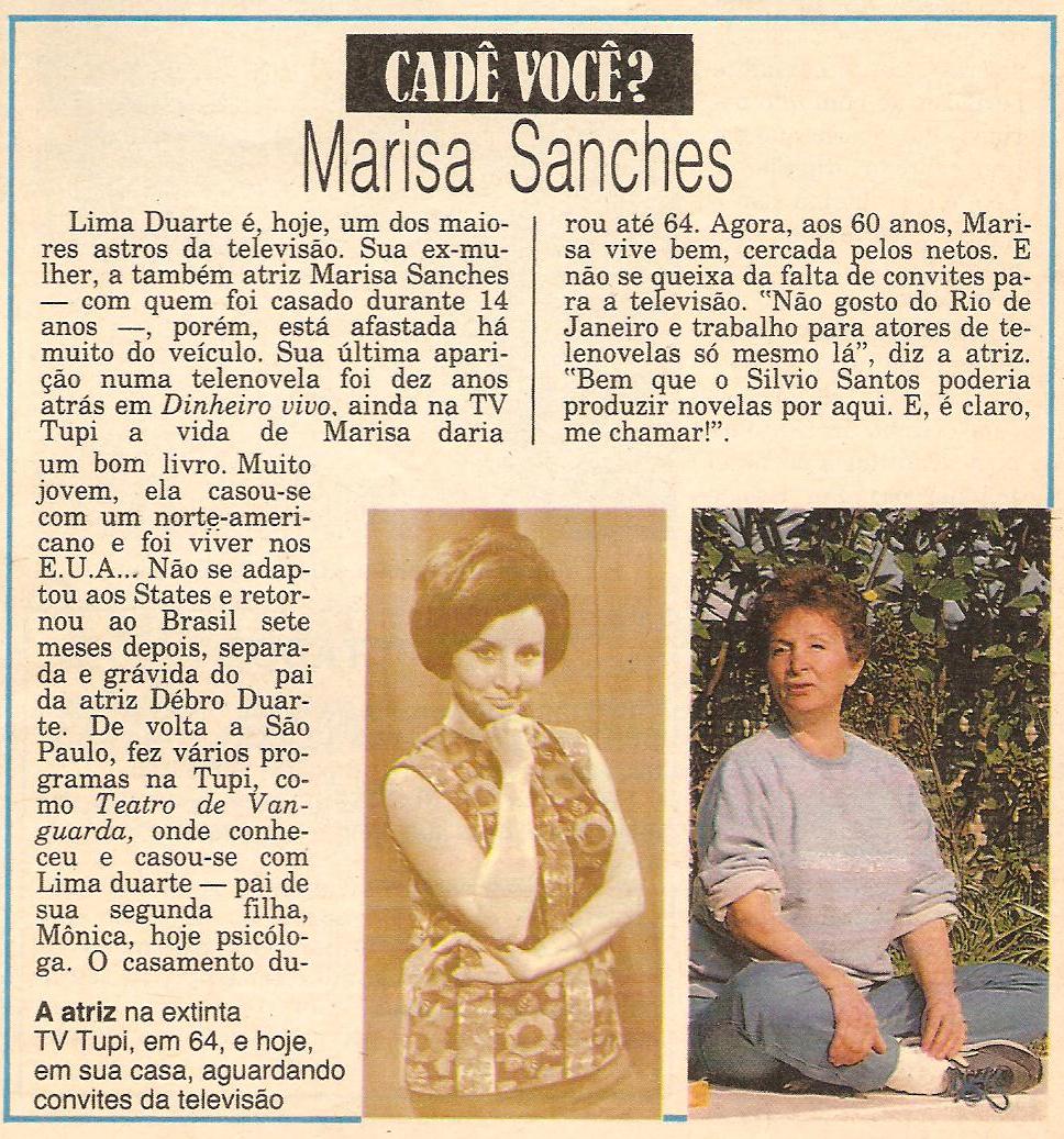 TUDO ISSO É TV: MARISA SANCHES