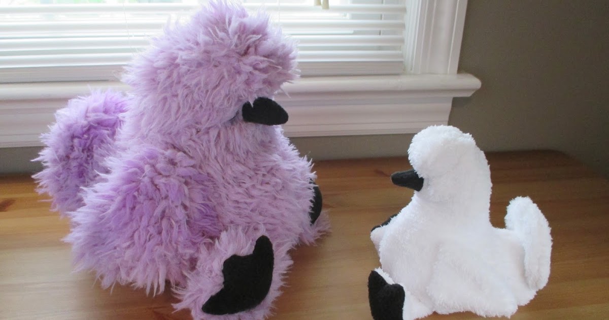 Fleece Menagerie: Custom Purple Silkie Chicken and White Mini Silkie ...