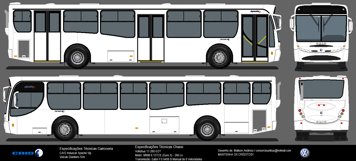 Central Bus: Caio Apache Vip I VW 17.260 EOT