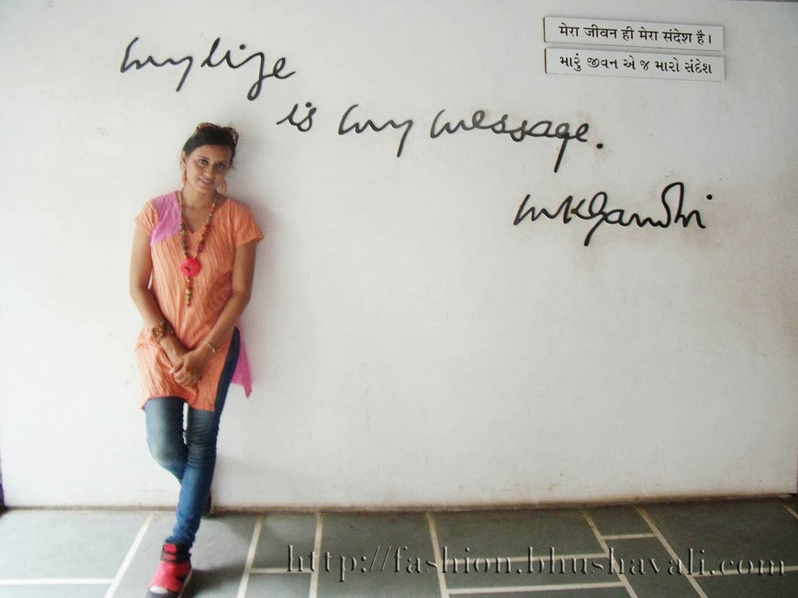 What I wore to Sabarmati Ashram - Color Blocked Khadi Kurta | Fashion ...