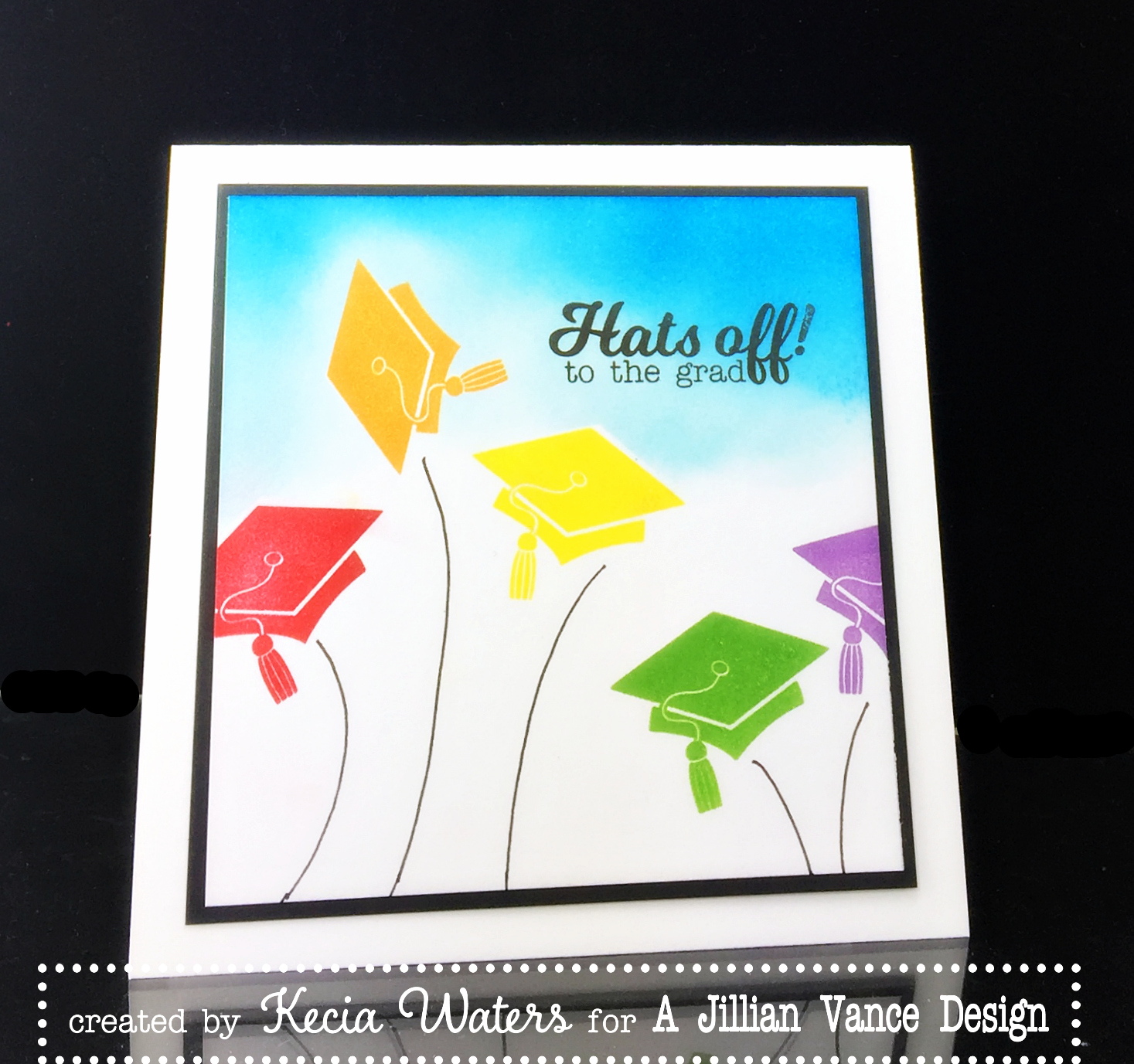 Stamping Deets: Rainbow Graduation