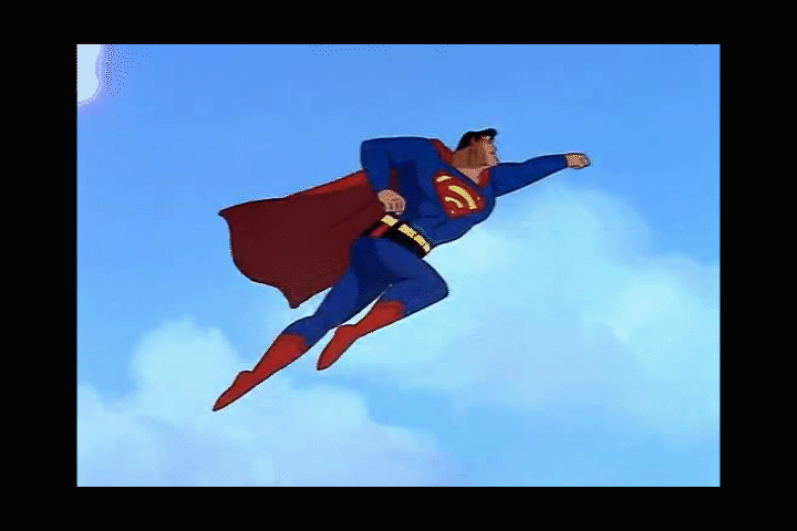 Superman Flying Away Gif