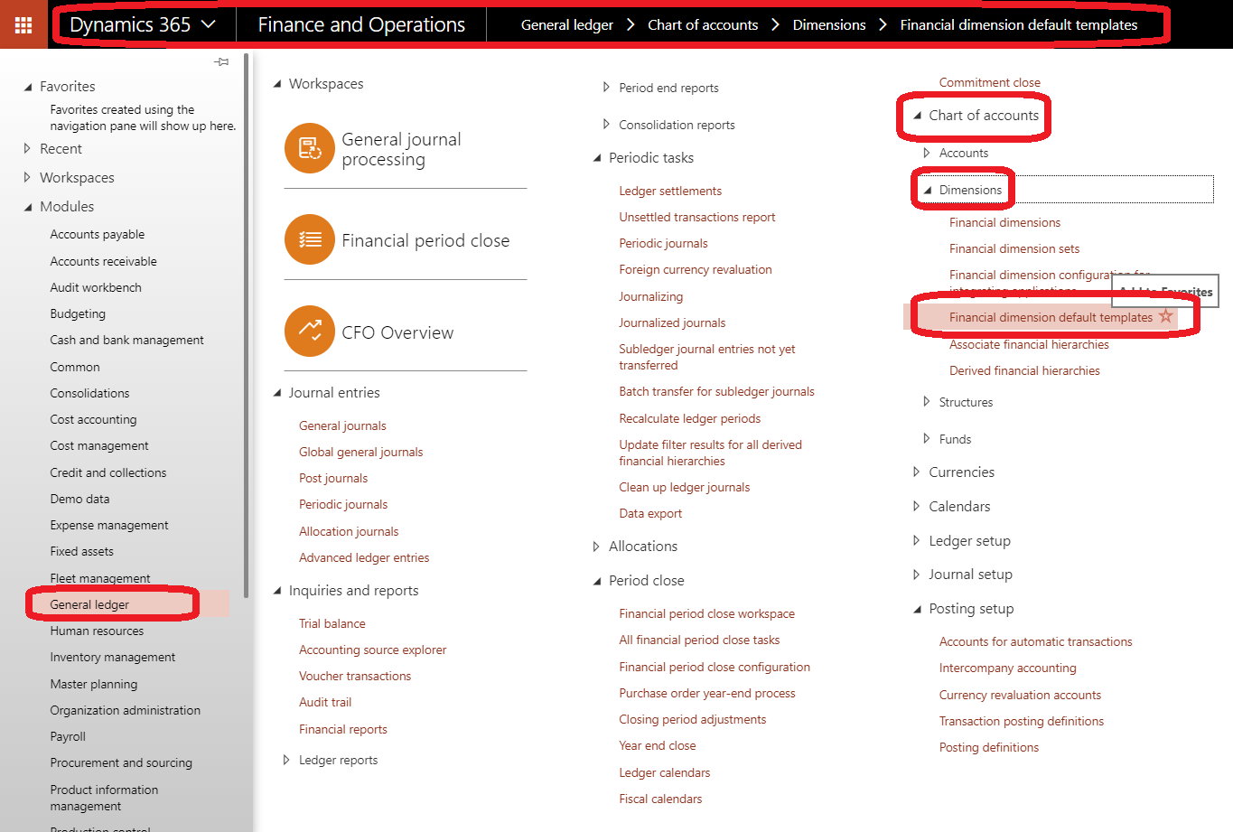 How to implement Financial Dimension Default Template in Microsoft ...