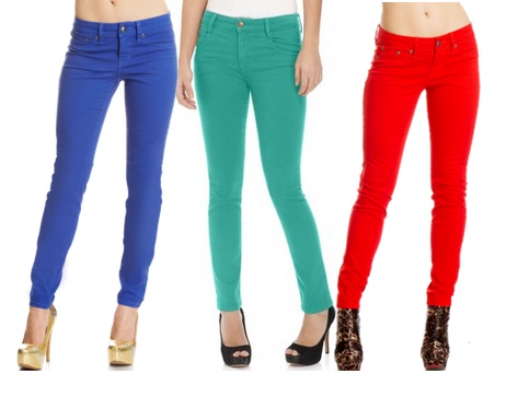 How to Wear: Bright Colored Denim - College Gloss