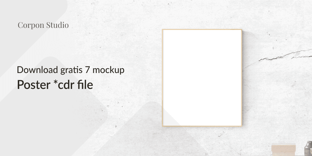 Download 7 Mockup Poster File CDR Gratis - Jago Desain
