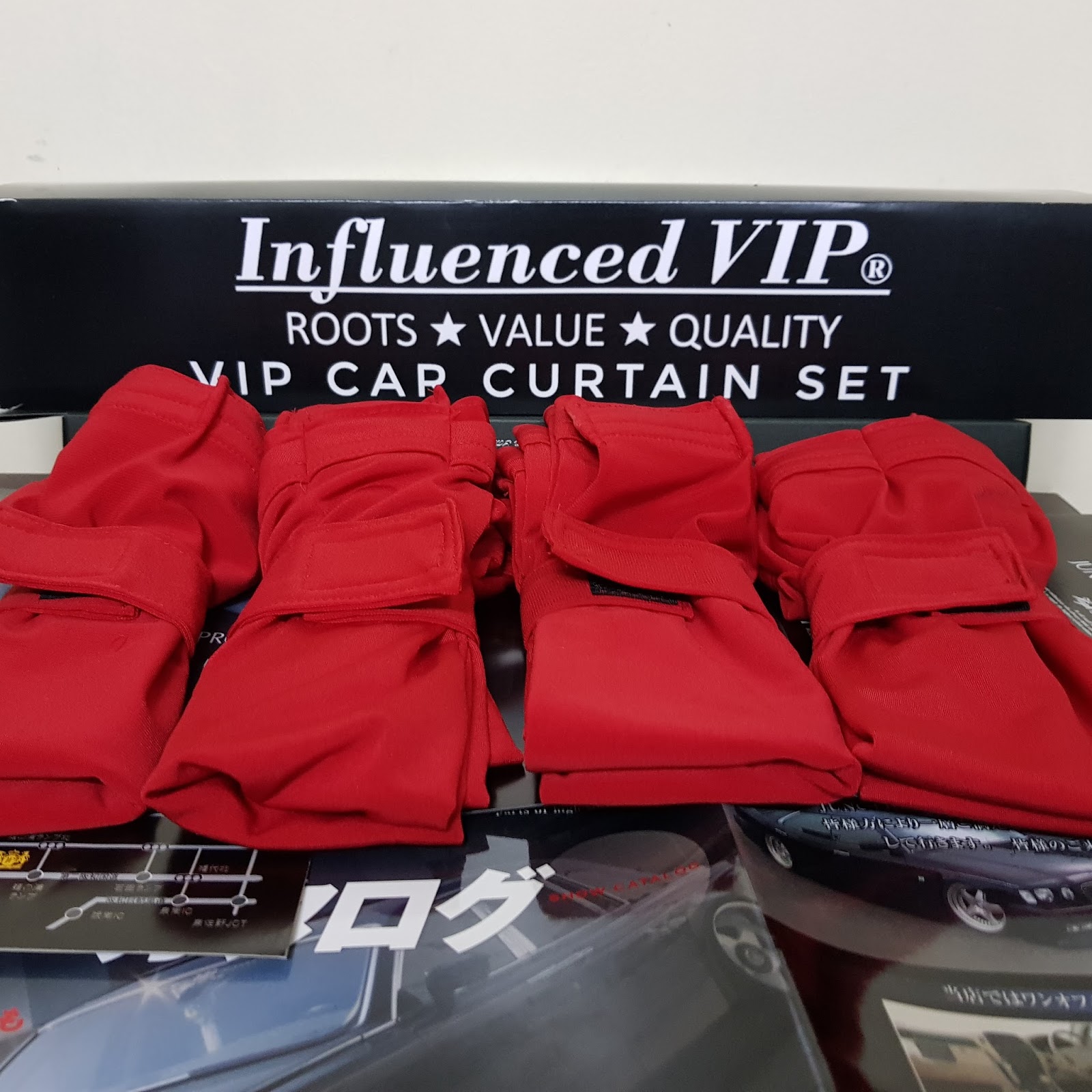 Influenced VIP | Signature Red VIP Car Curtains