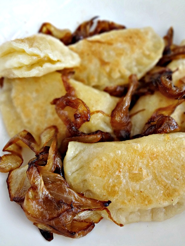 The Cooking Actress: Homemade Cheddar Pierogi {with Caramelized Onions}
