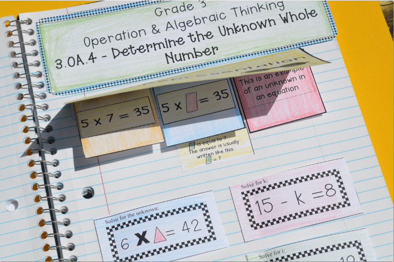Literacy & Math Ideas: Grade 3 Common Core Interactive Notebook ...