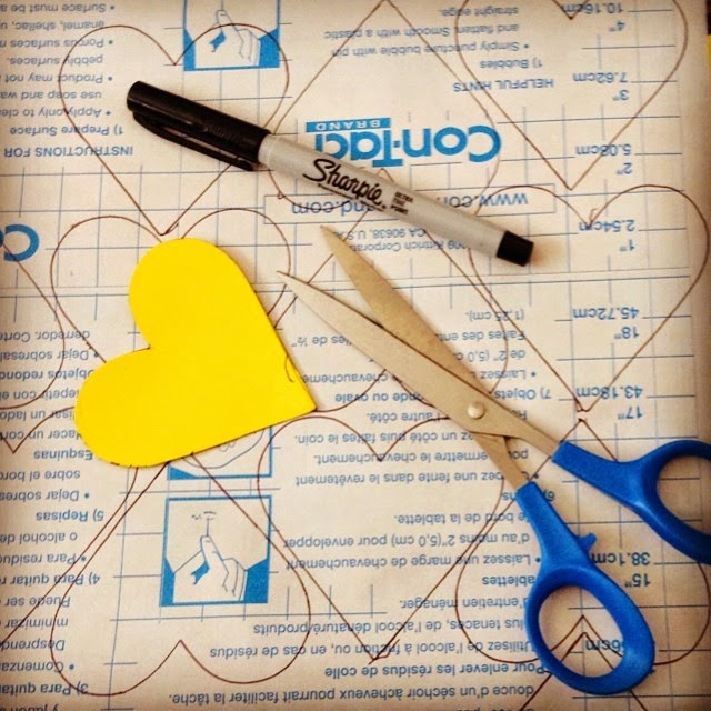 WhiMSy love: DIY: Peel-&-Stick Heart Wall Decor