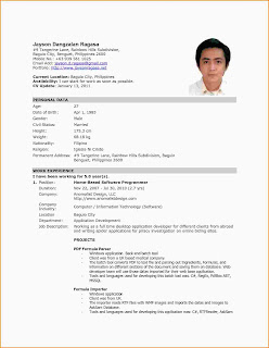 sample resume format for ojt students - philippin news collections