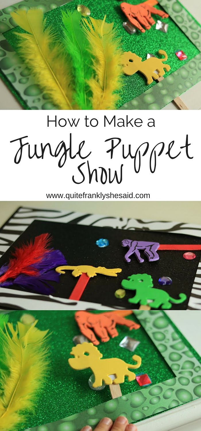Craft Idea: Jungle Animal Lollipop Stick Puppet Show | Quite Frankly ...