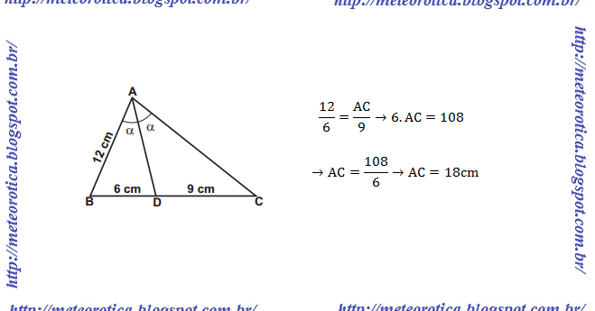 M.E.T.E.O.R.O.T.I.C.A: Exercícios Resolvidos Sobre Bissetriz Interna ...