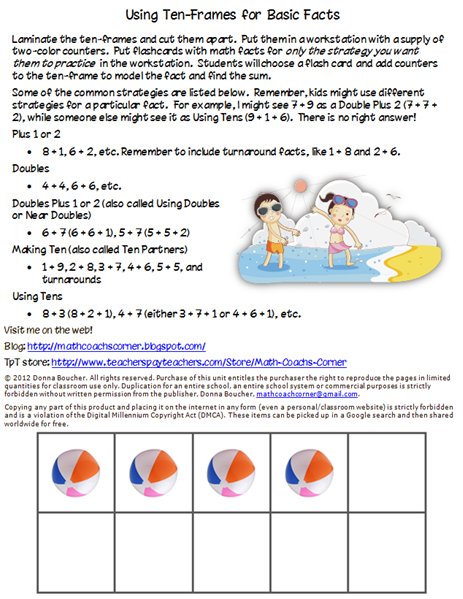 Classroom Freebies Too: Summer Fact Practice