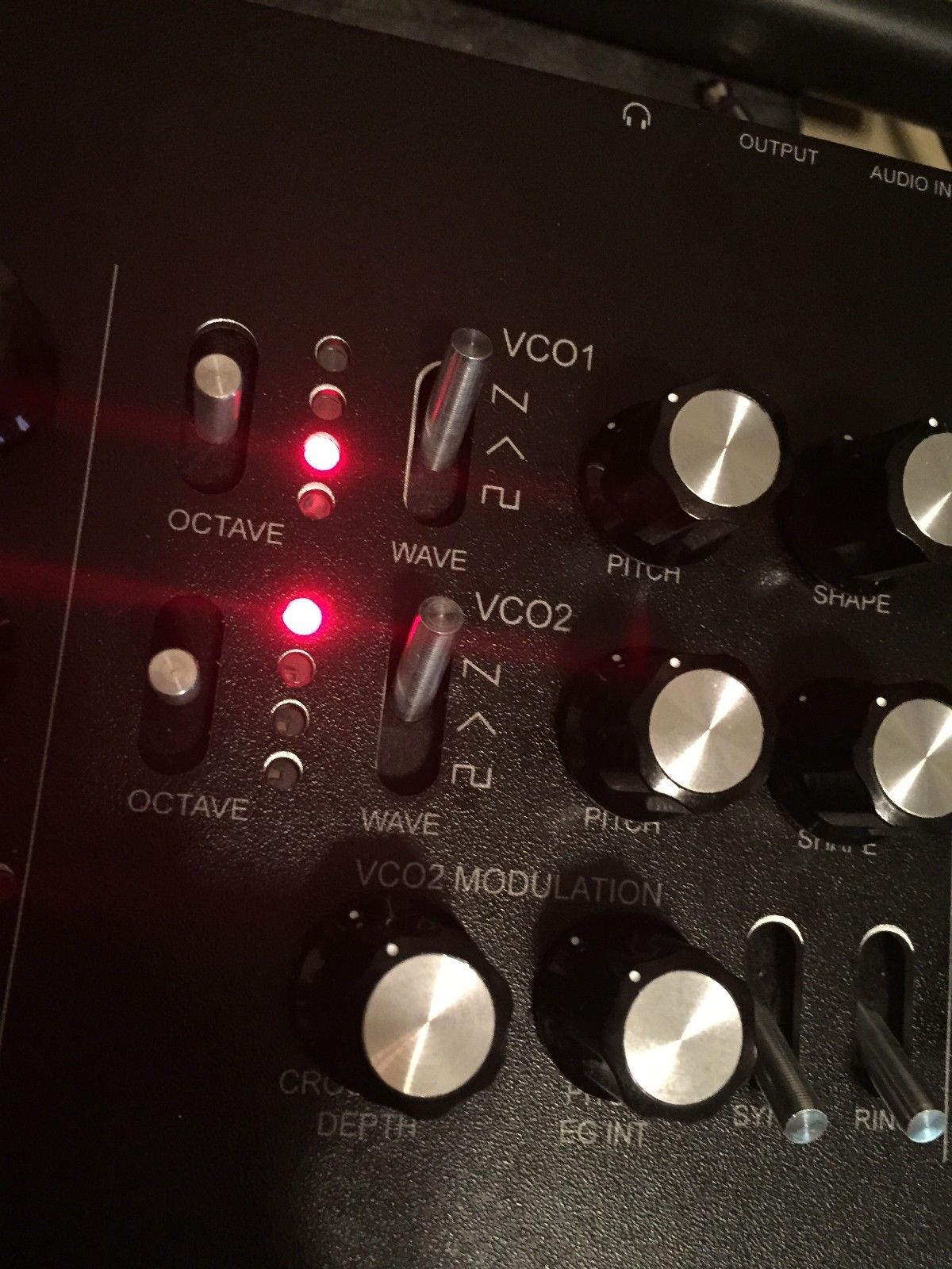 MATRIXSYNTH: Custom BLACK KORG Minilogue with Moog style knobs