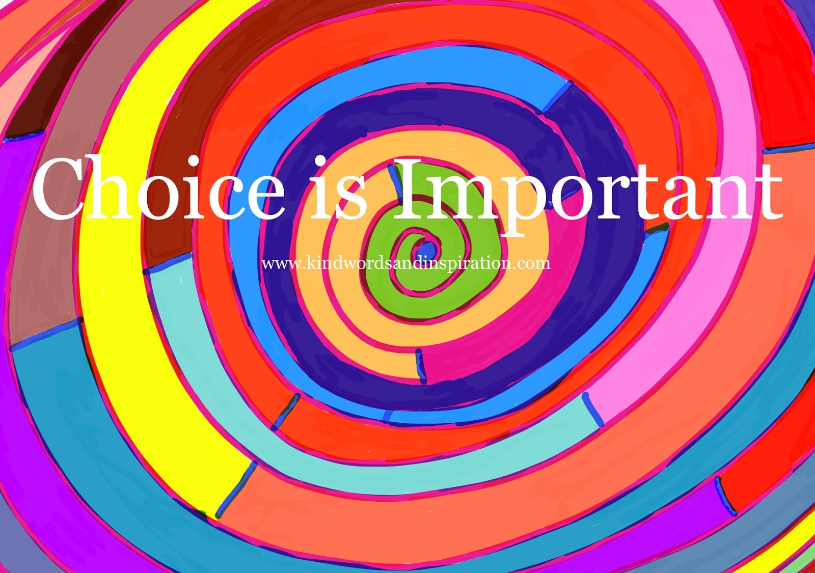 Kind Words and Inspiration : 36. Choice Is An Important Aspect of Life