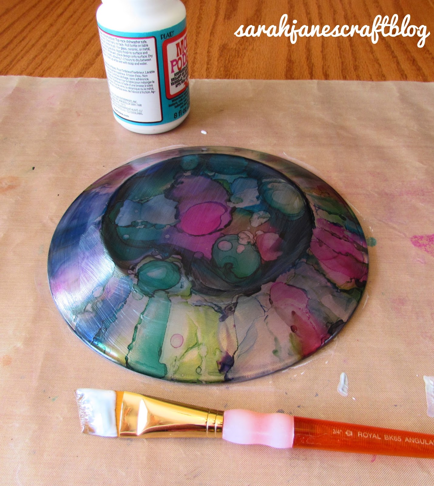 Sealed Alcohol Ink Plate