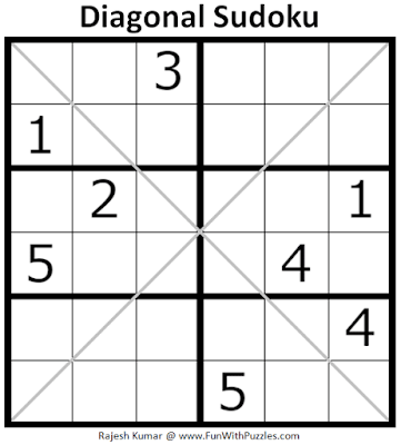 Diagonal Sudoku Puzzle (Sudoku for Kids #1)