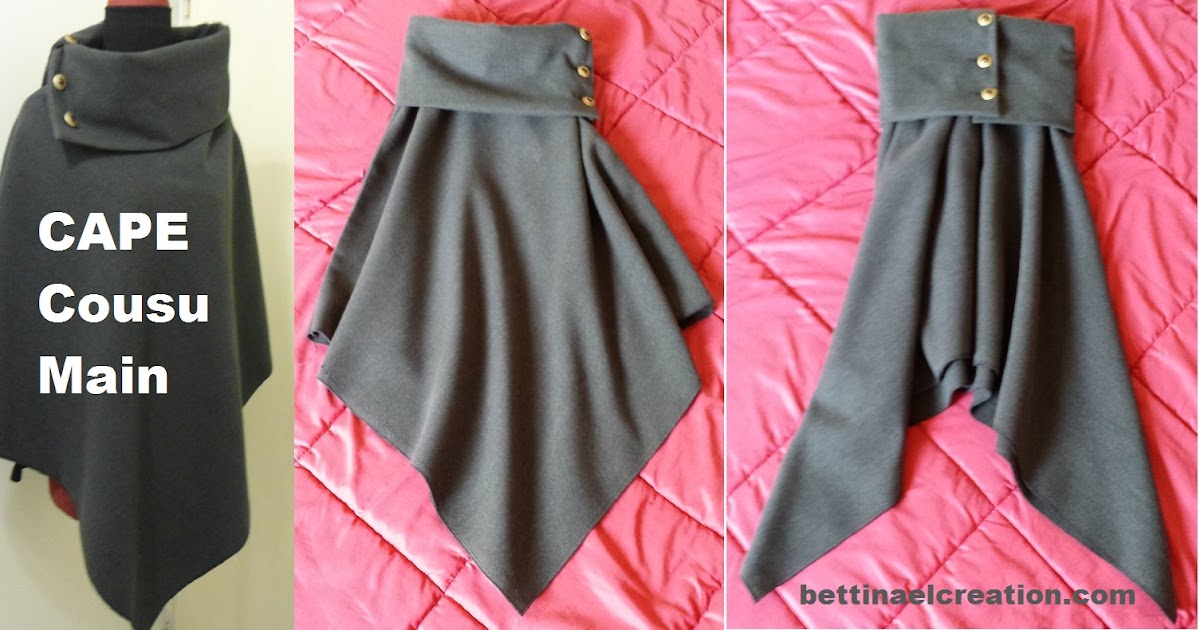 DIY: Cape/ Poncho, tutoriel couture gratuit Bettinael.Passion.Couture ...