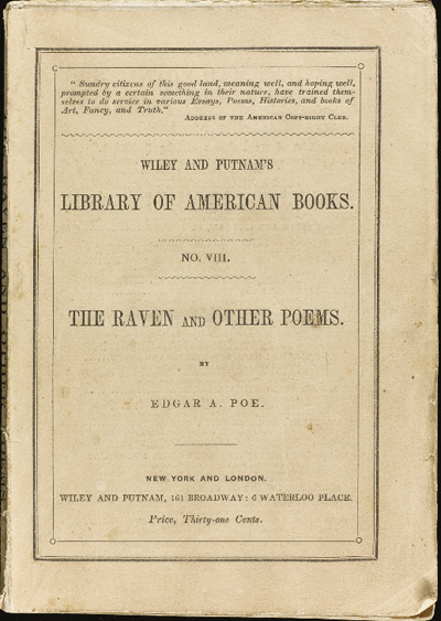 BOOKTRYST: Scarce Poe First Editions Exhumed From Premature Burial at ...