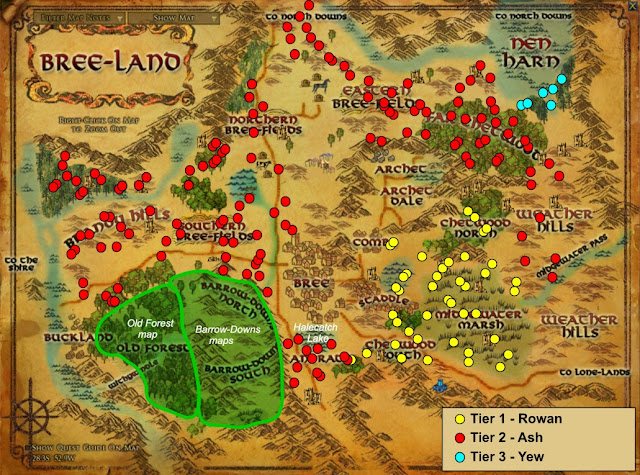 Wonderful Places in LOTRO's Middle Earth: Wood in Lotro - and where to ...