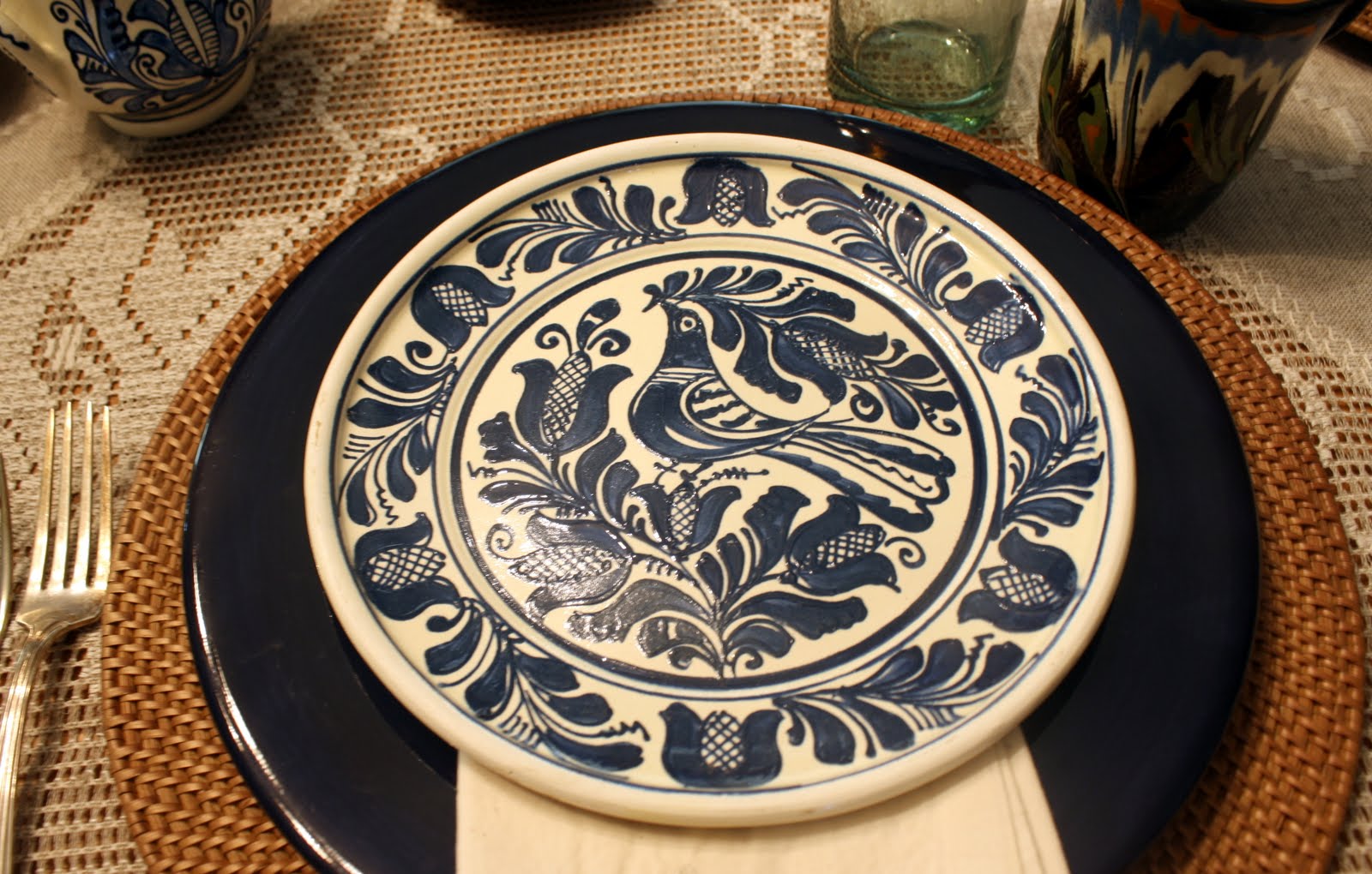 Life with the Mozas: Romanian Artisan Pottery Tablescape & a GREAT tea ...