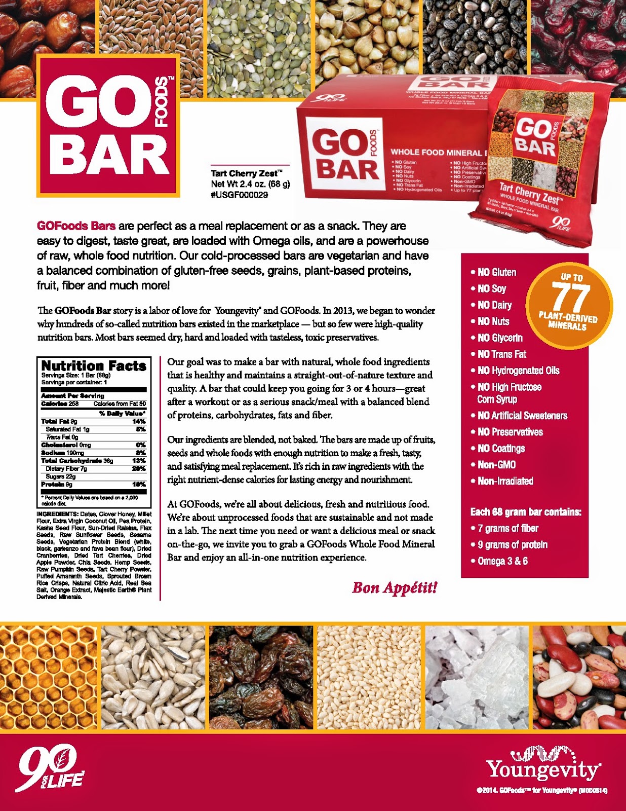 YOUNGEVITY HEALTH NEWS: Non-GMO 'GO BARS' -Whole Food Bars