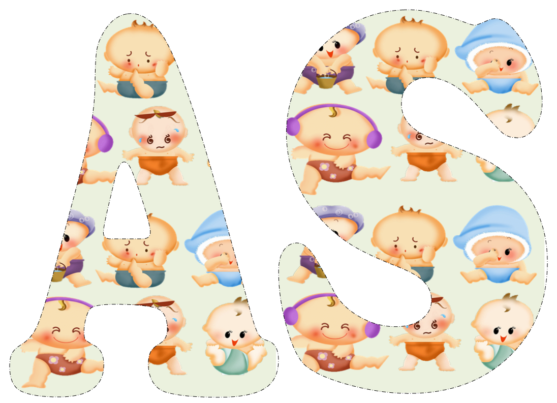 Letras Para Cha De Bebe Para Imprimir - FDPLEARN