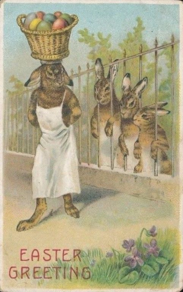 A Collection of 30 Cute Bunny Rabbit Vintage Easter Postcards ~ Vintage ...