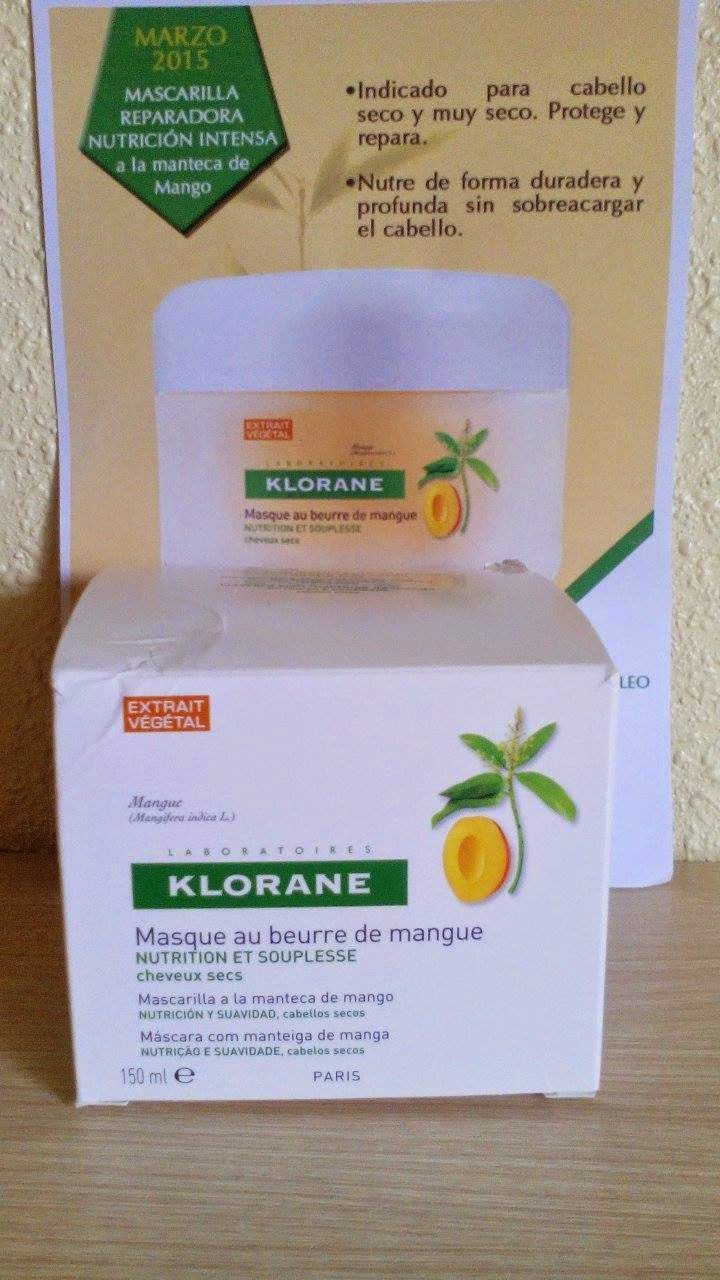 Gafitas: Línea Mango para cabello seco y dañado, Klorane.