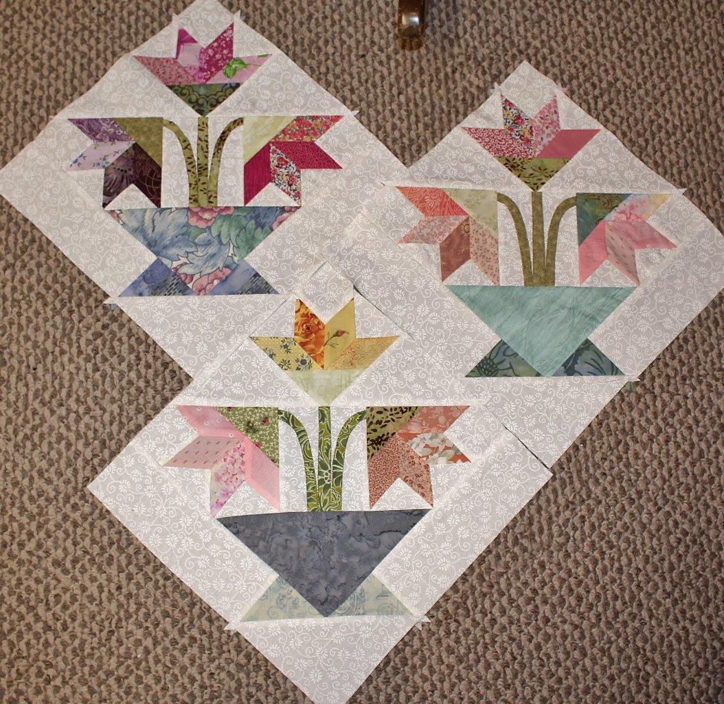 Sarah Lynn's Quilting: Carolina Lily Blocks for the Basket of Lilies Quilt