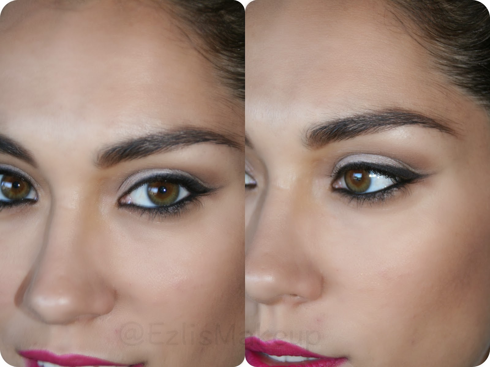 Ezlis Make Up: Look delineado y labios fucsias
