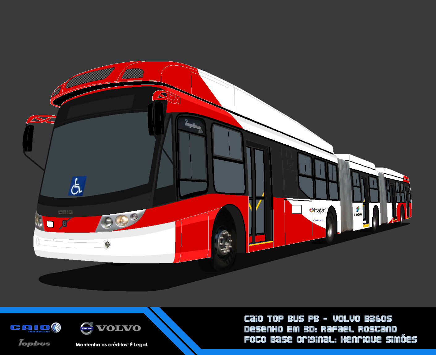 Desenhos de Ônibus by Allan••: Itajaí - Caio Top Bus PB Volvo B9 Salf