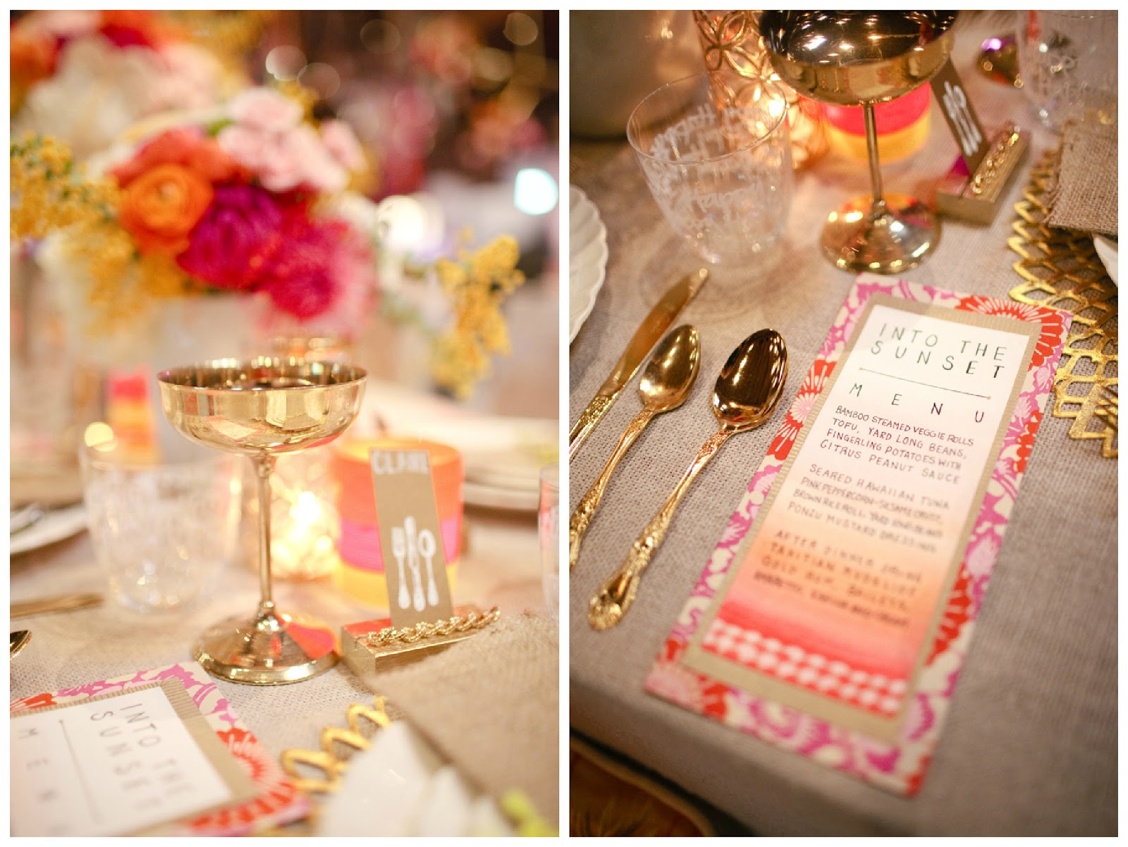 Confetti + Glitter: Neon and Rose Gold Tablescape