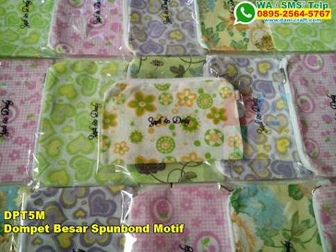 Souvenir Dompet Besar Kain Spunbond Bermotif | Souvenir Pernikahan